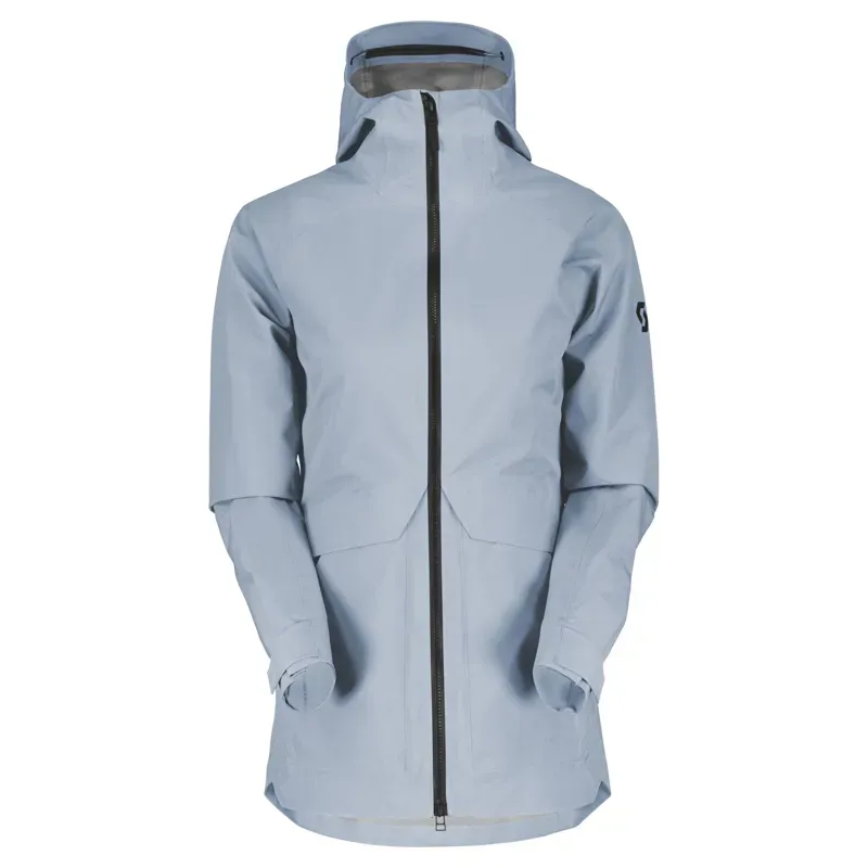 Scott Women's Tech Coat 3L Jacket in Glace Blue